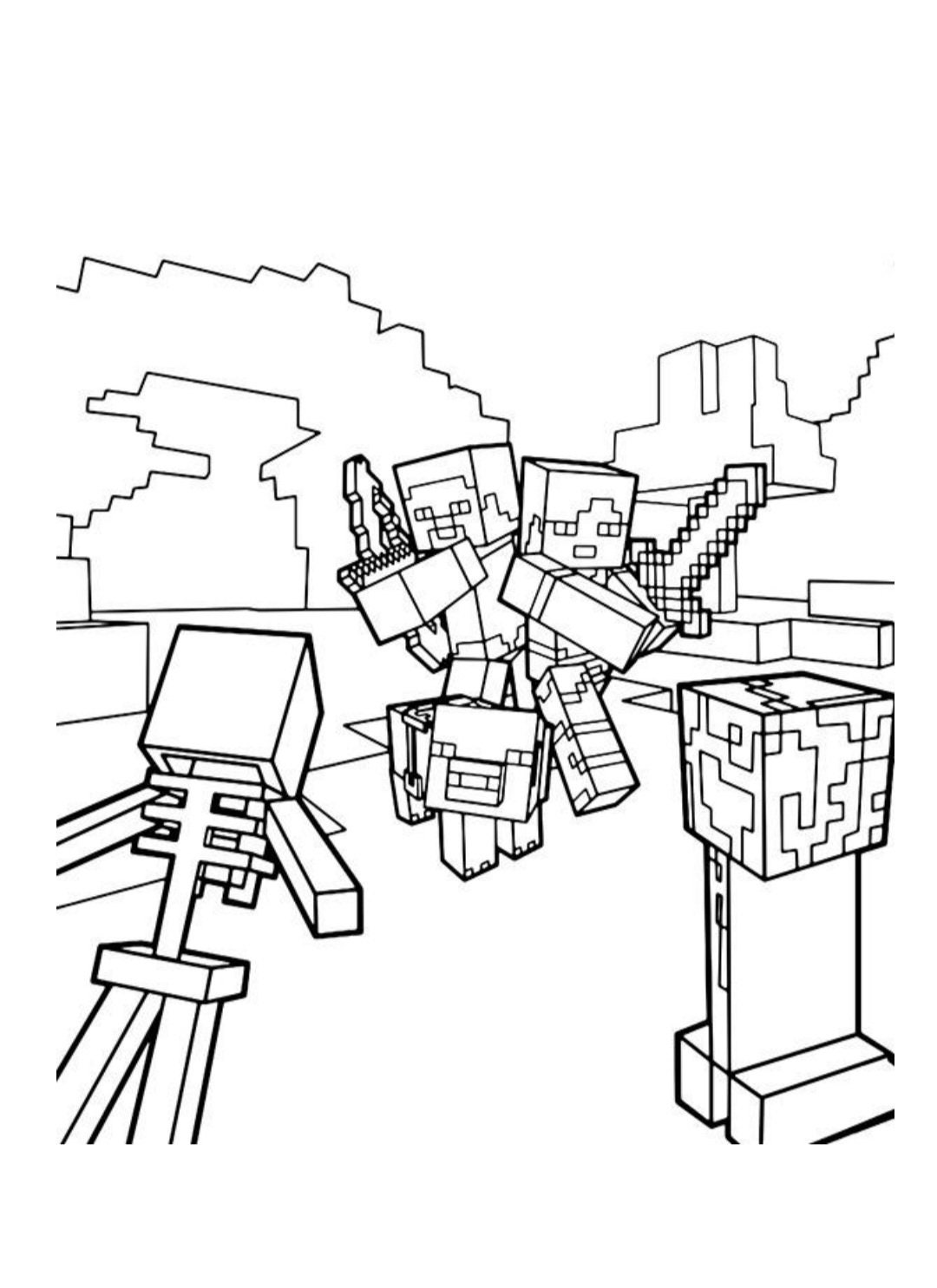 Minecraft and Roblox Colouring Sheets 20 Each Sheets Pdf File - Etsy