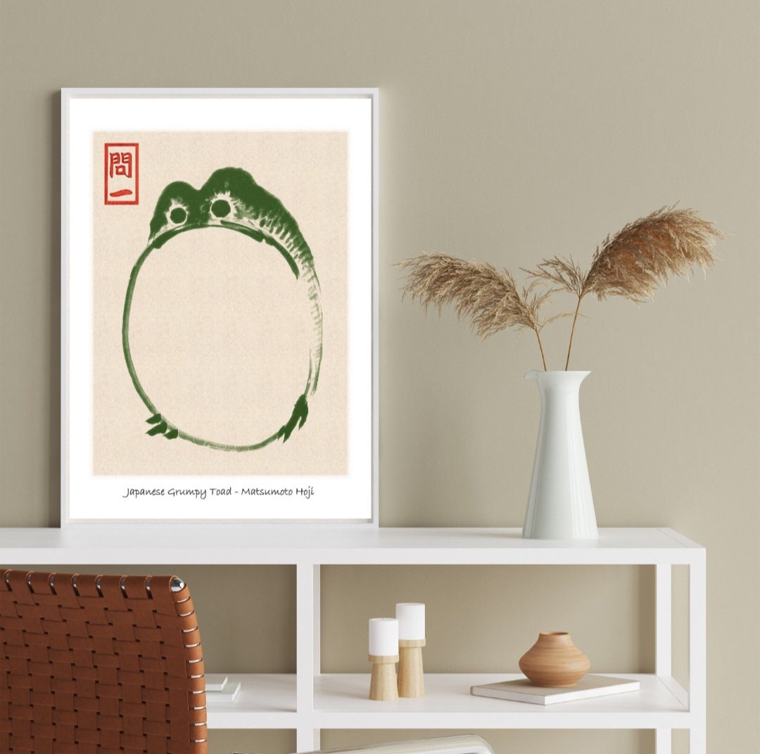 The Grumpy Toad by Matsumoto Hoji JAPANESE ART Matsumoto - Etsy