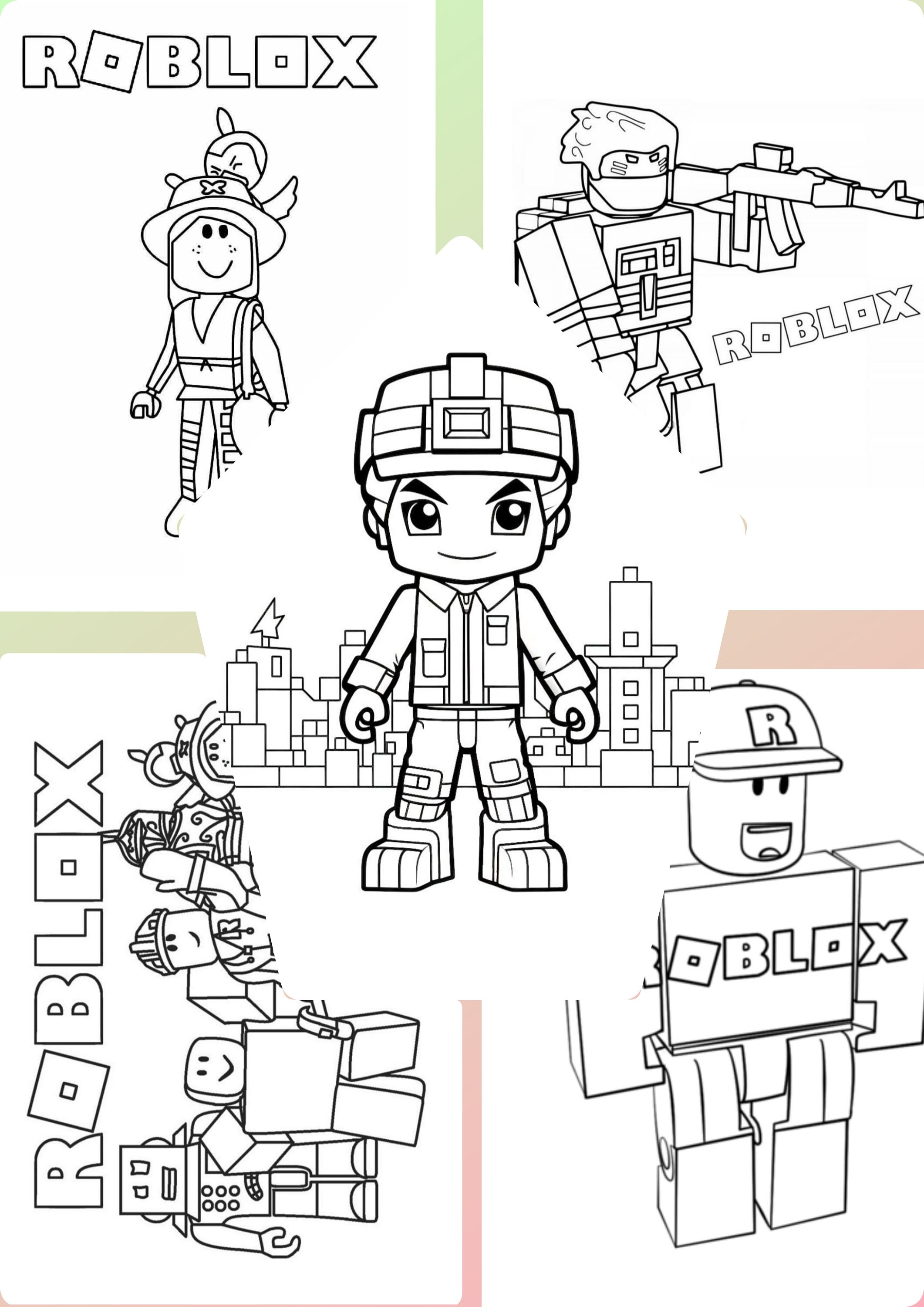 Minecraft and Roblox Colouring Sheets 20 Each Sheets Pdf File - Etsy