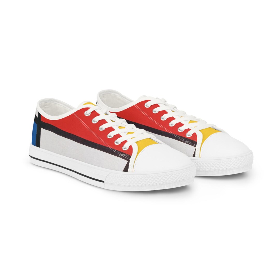 Color Block Men's Low-top Sneakers Inspired by Piet Mondrian Wearable ...