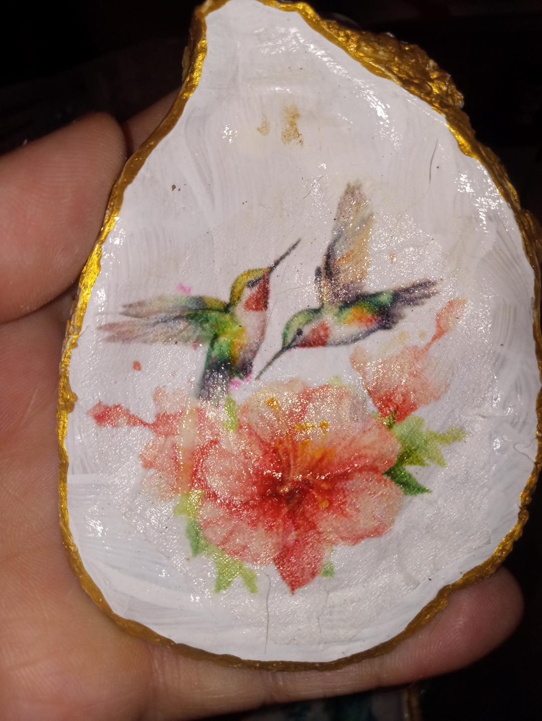 Humming Bird Oyster Shell - Etsy