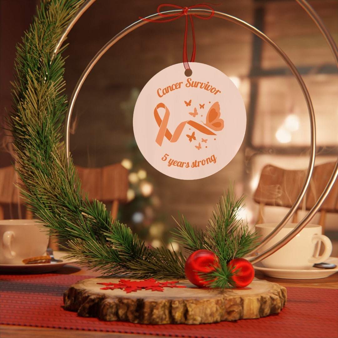 Leukemia Cancer Awareness Christmas Ornament Custom Cancer Survivor ...