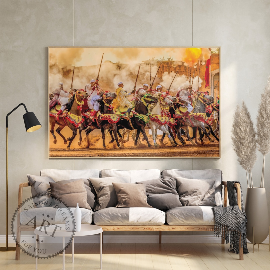 The Tbourida Festival in Morocco Bohemian Print of Horses and the ...