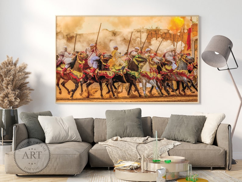 The Tbourida Festival in Morocco Bohemian Print of Horses and the ...