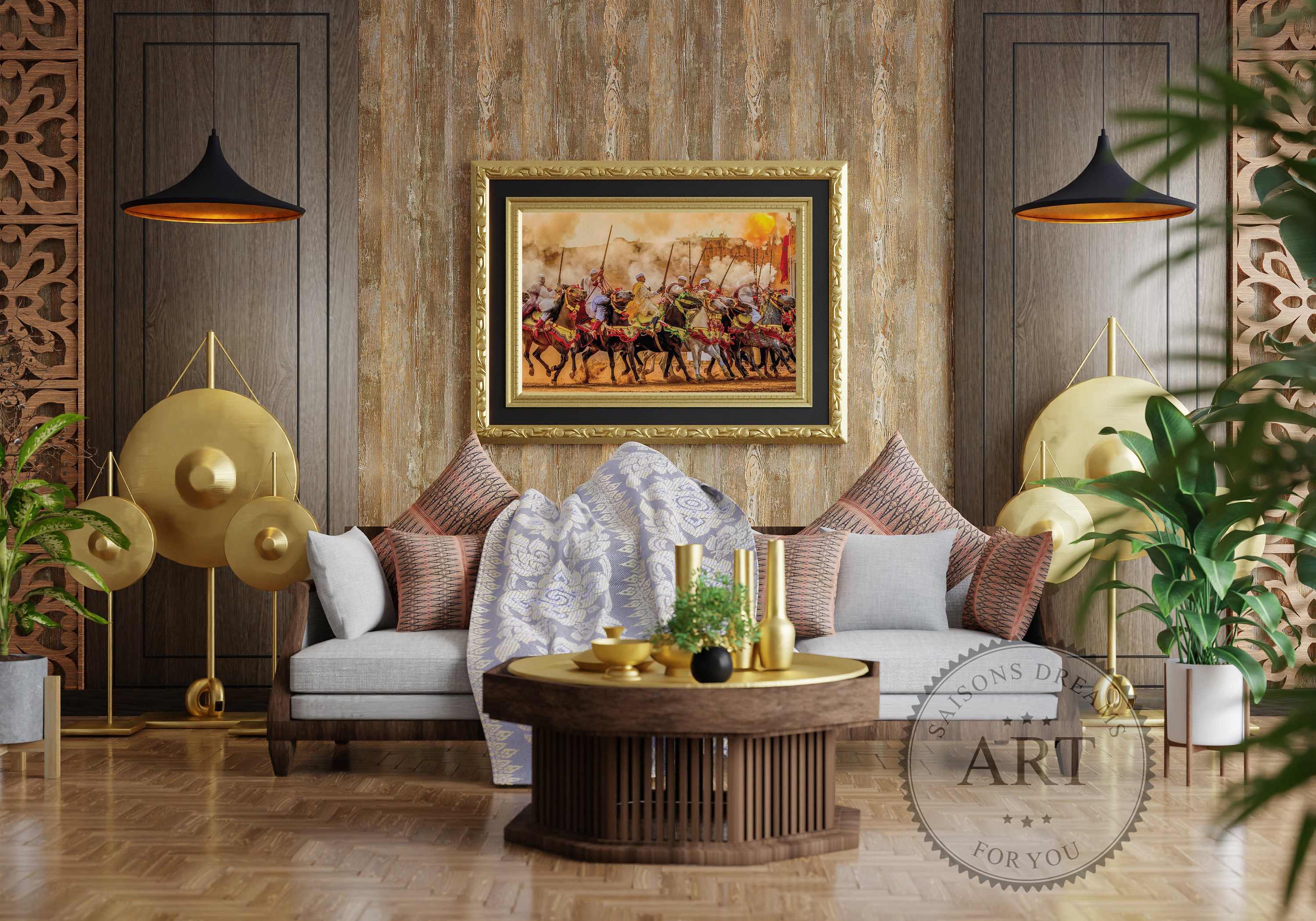 The Tbourida Festival in Morocco Bohemian Print of Horses and the ...