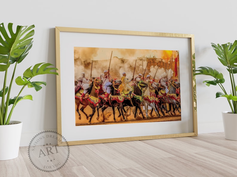 The Tbourida Festival in Morocco Bohemian Print of Horses and the ...