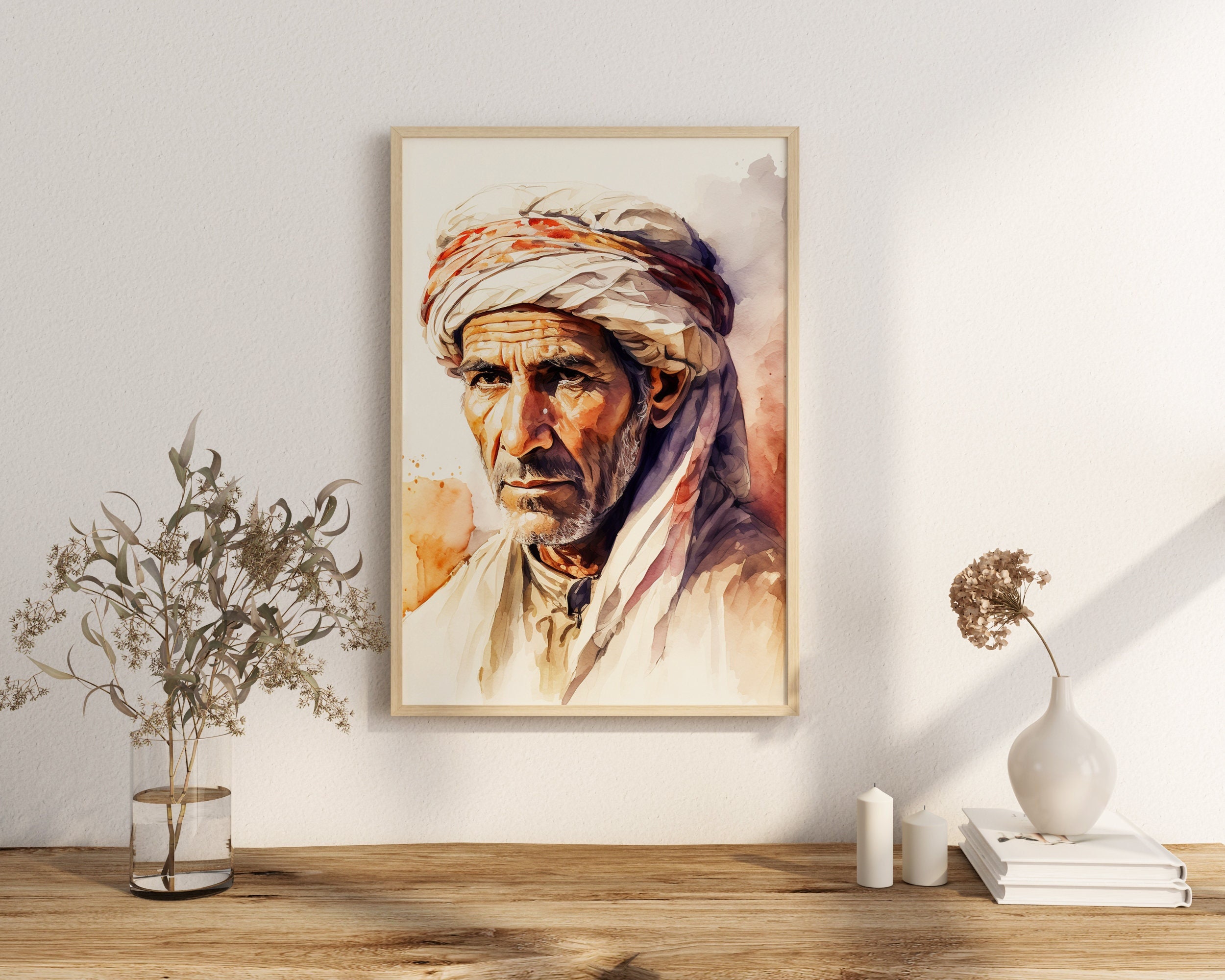 Vintage Portrait Oil Painting Digital Art Portrait of a Man Set of 6 ...