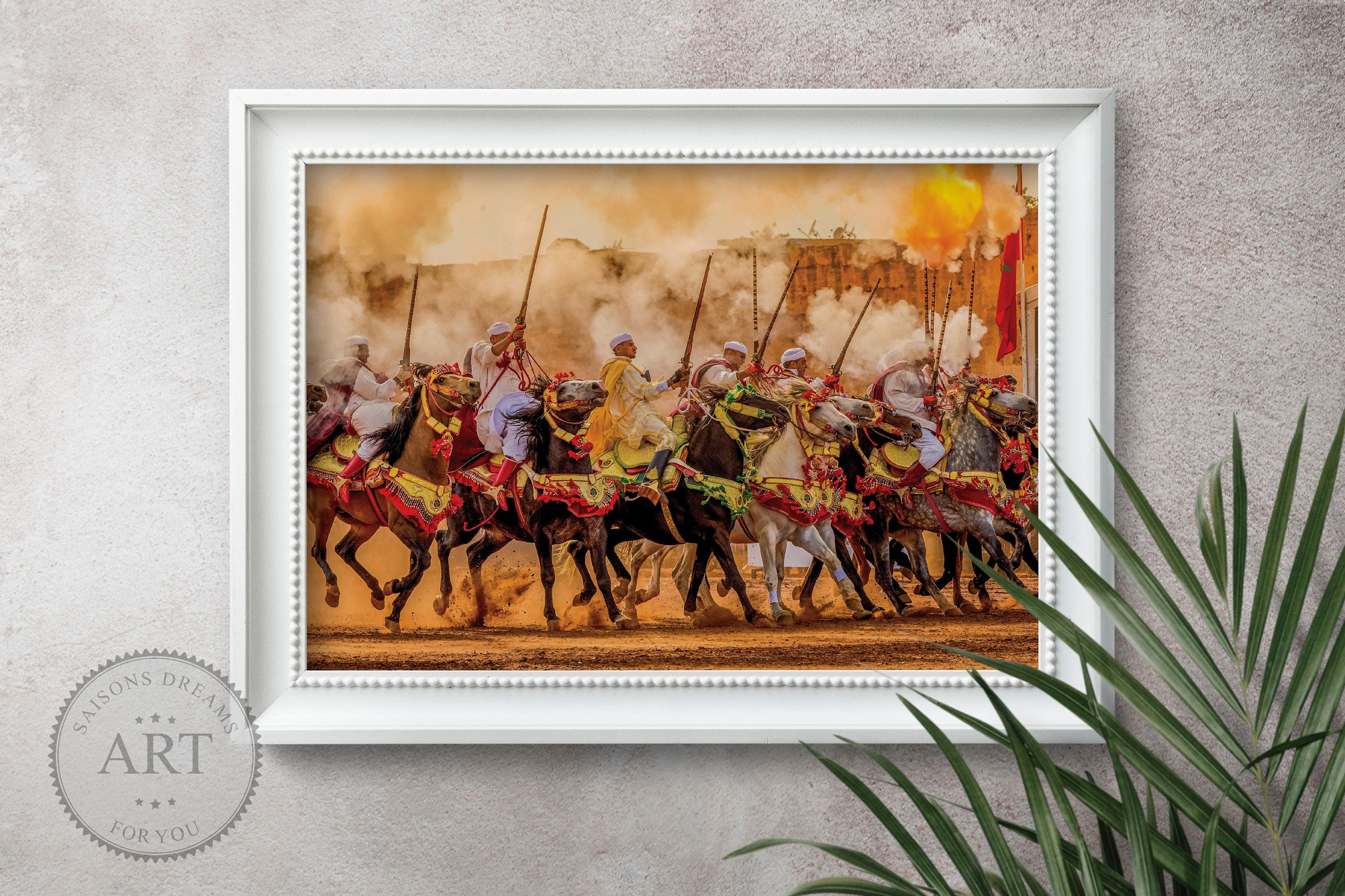 The Tbourida Festival in Morocco Bohemian Print of Horses and the ...