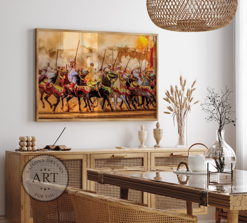 The Tbourida Festival in Morocco Bohemian Print of Horses and the ...