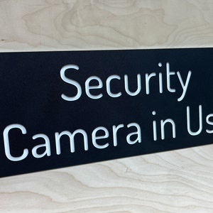 Security Camera in Use Sign Modern Surveillance Sign Privacy - Etsy