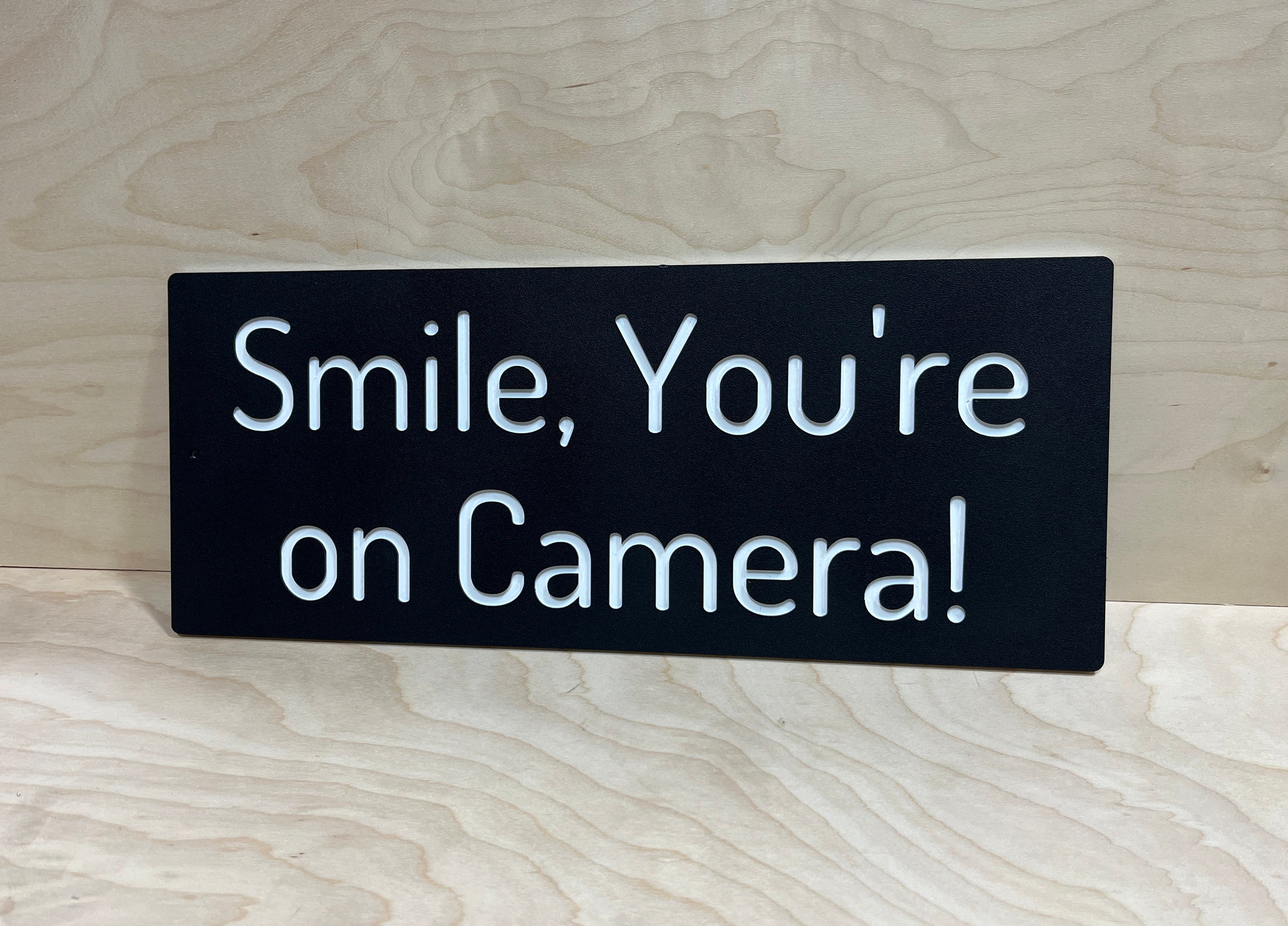 Smile You're on Camera Sign Modern Surveillance Sign - Etsy