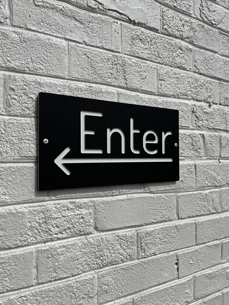 Enter Sign, Enter Sign With Arrow, Entrance Sign, Entrance Sign With ...