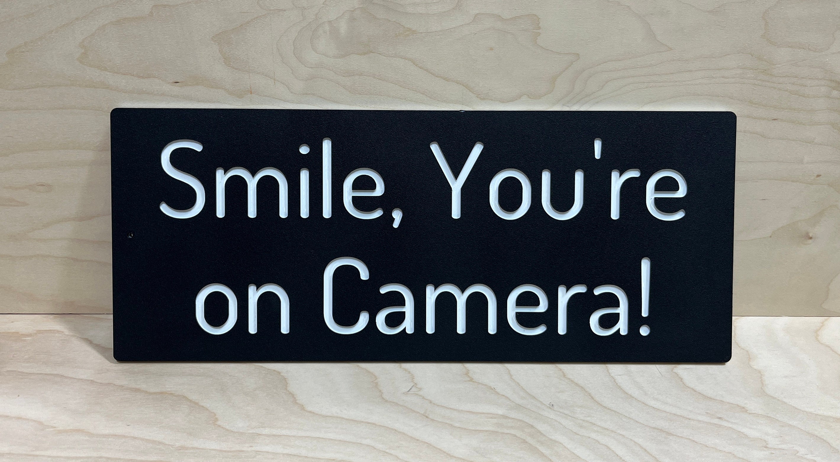 Smile You're on Camera Sign Modern Surveillance Sign - Etsy