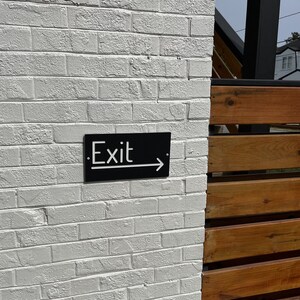Exit Sign, Exit Sign With Arrow - Etsy
