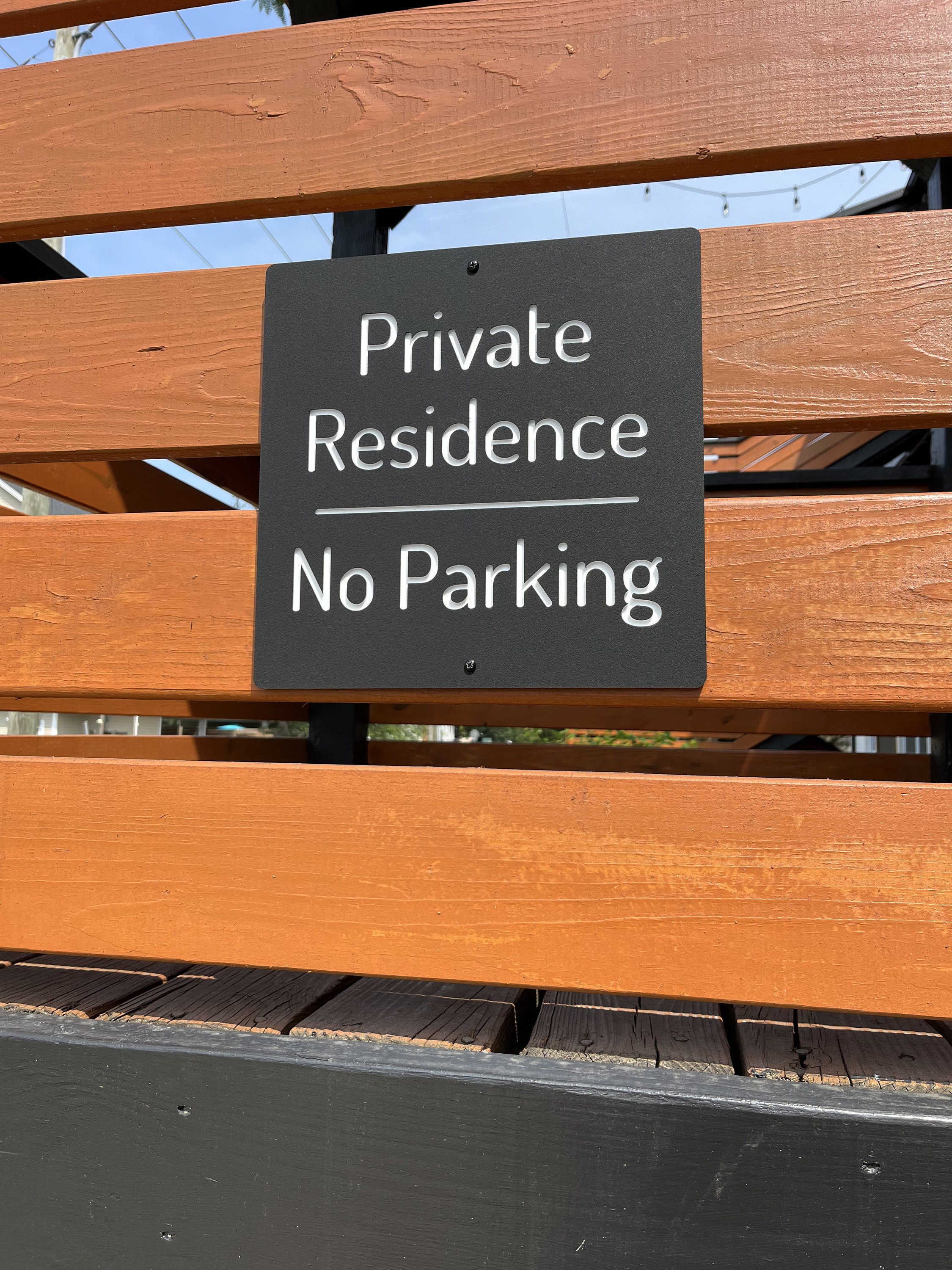 Private Residence Sign, No Parking Sign, Modern, Minimalist, Simple - Etsy