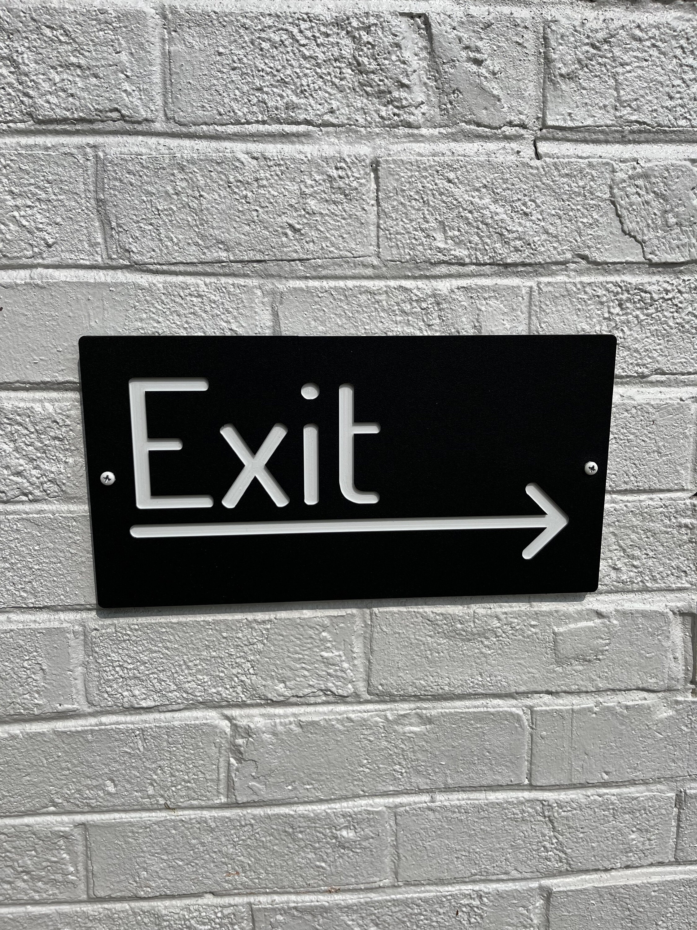 Exit Sign, Exit Sign With Arrow - Etsy
