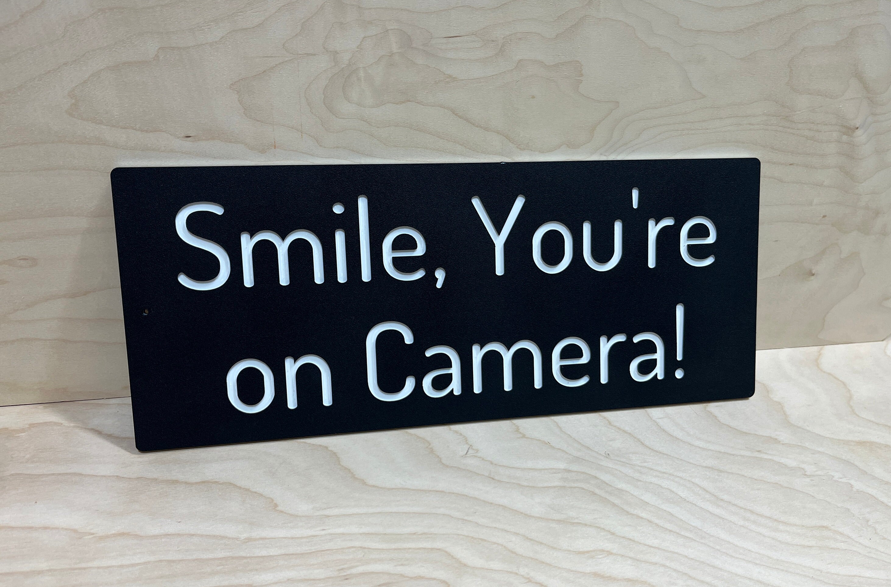 Smile You're on Camera Sign Modern Surveillance Sign - Etsy