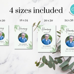 Funeral Welcome Sign Template | Funeral Reception Sign | Celebration of ...