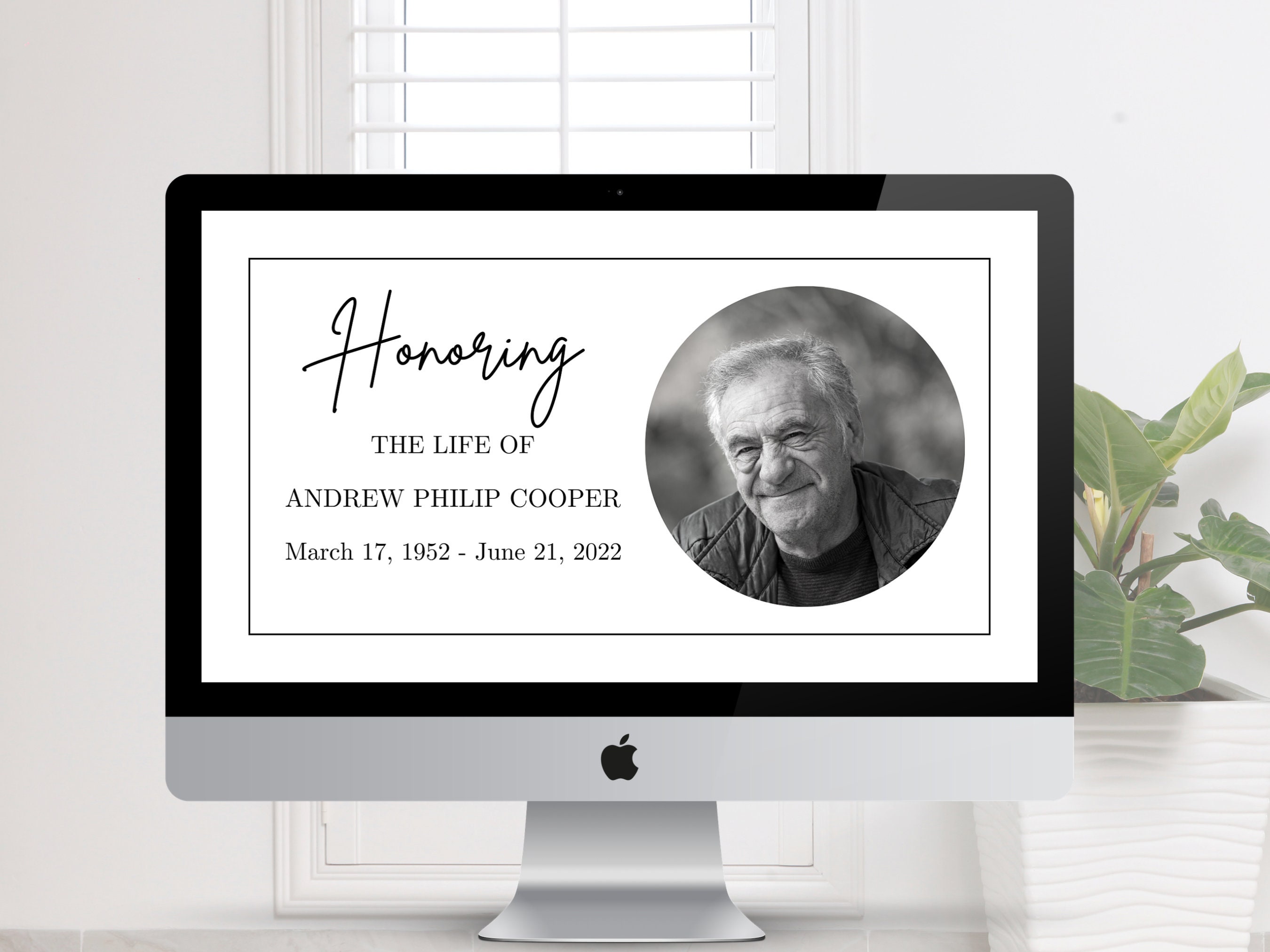 Funeral Photo Slideshow Template Funeral Slideshow Template Unisex ...