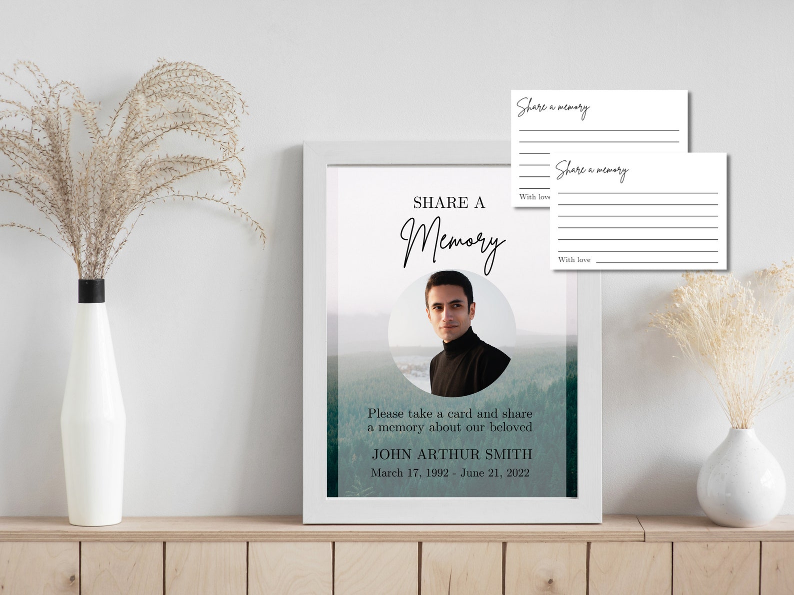 Funeral Share a Memory Sign Template | Funeral Share a Memory Cards ...