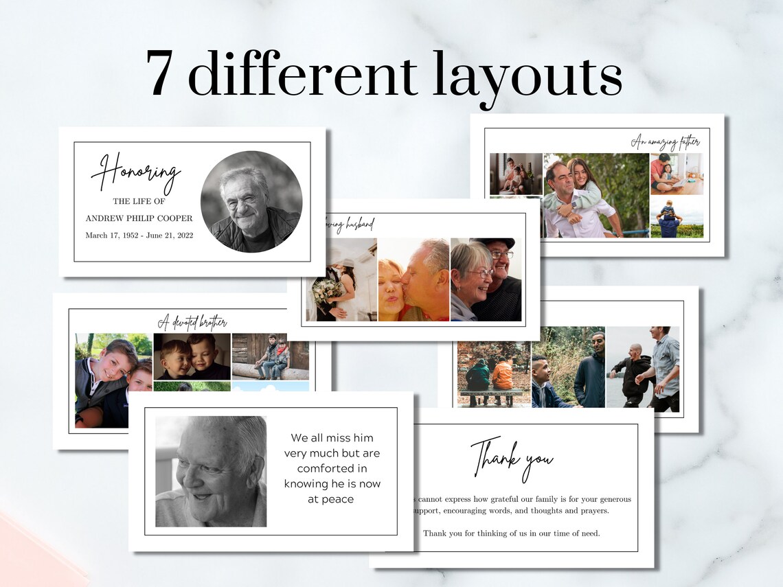 Funeral Photo Slideshow Template | Funeral Slideshow Template Unisex ...