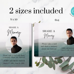 Funeral Share a Memory Sign Template | Funeral Share a Memory Cards ...