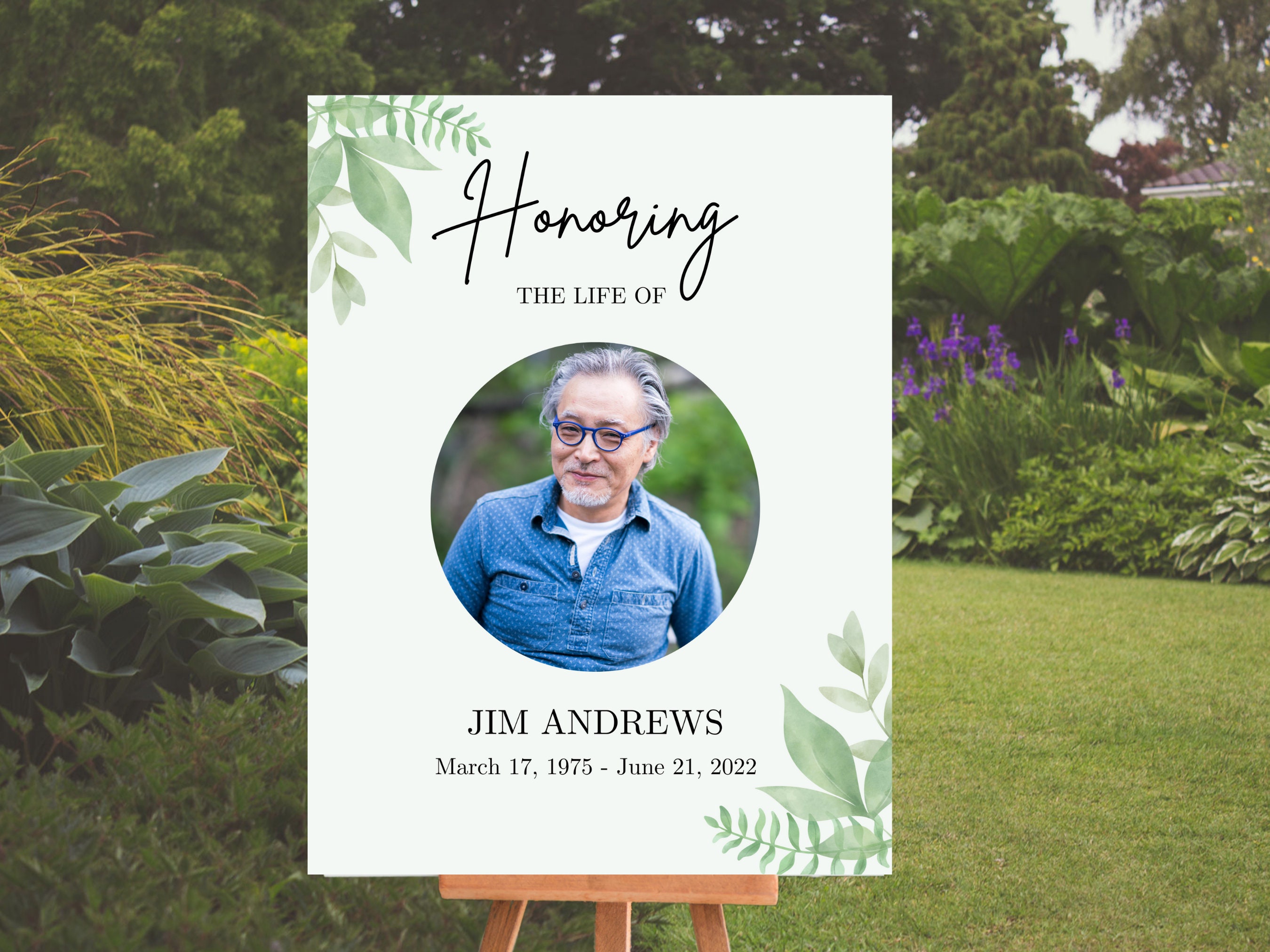 Funeral Welcome Sign Template Funeral Reception Sign Celebration of ...