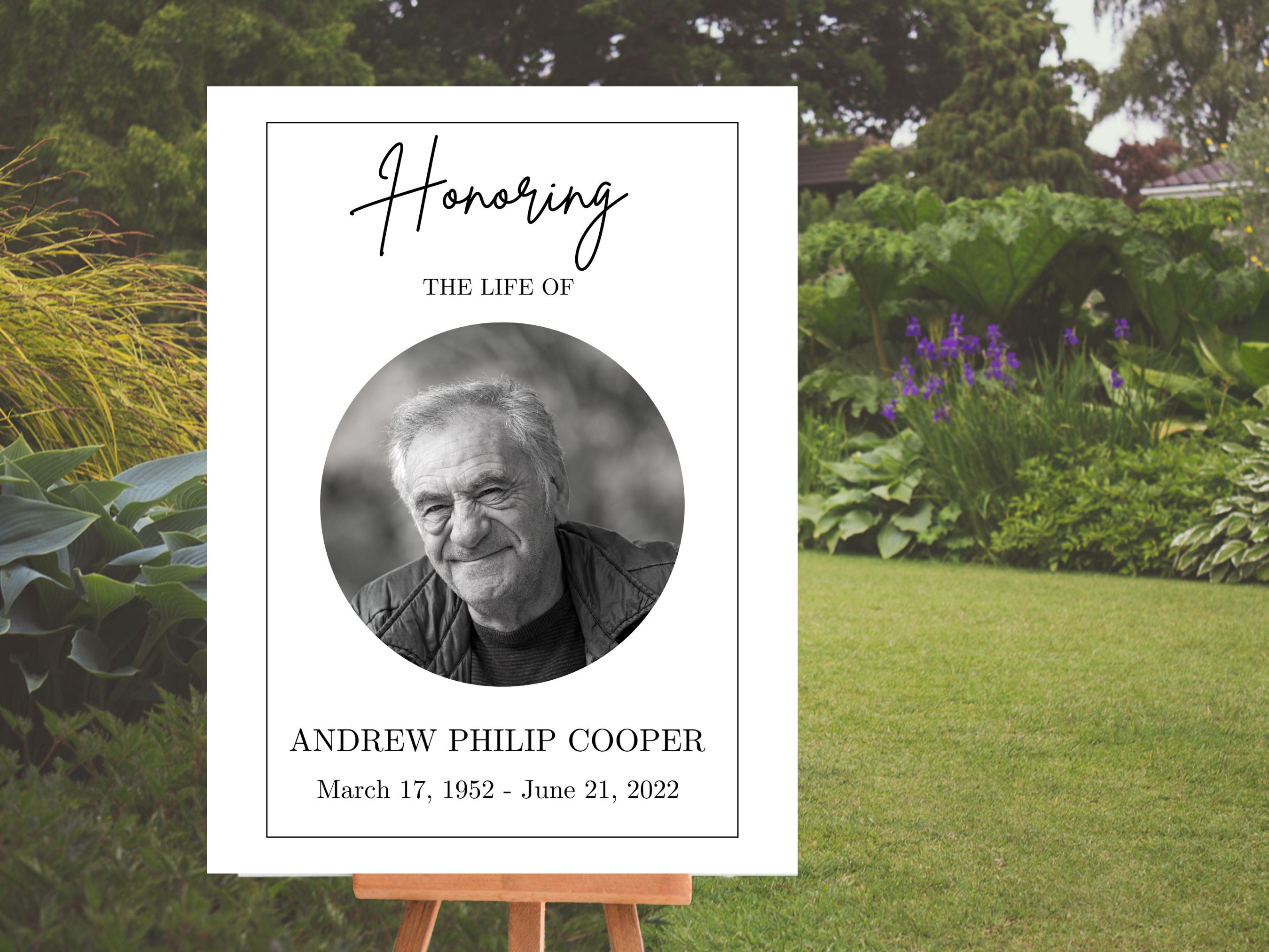 Funeral Welcome Sign Template Funeral Reception Sign Celebration of ...