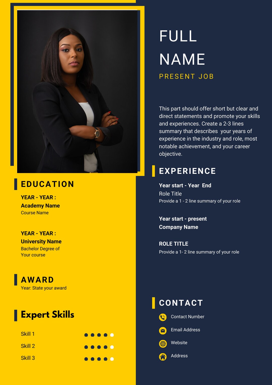 Canva Template Latest Resume Template 2023 - Etsy