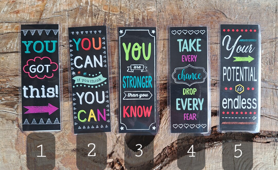 Motivation Bookmarks - Etsy