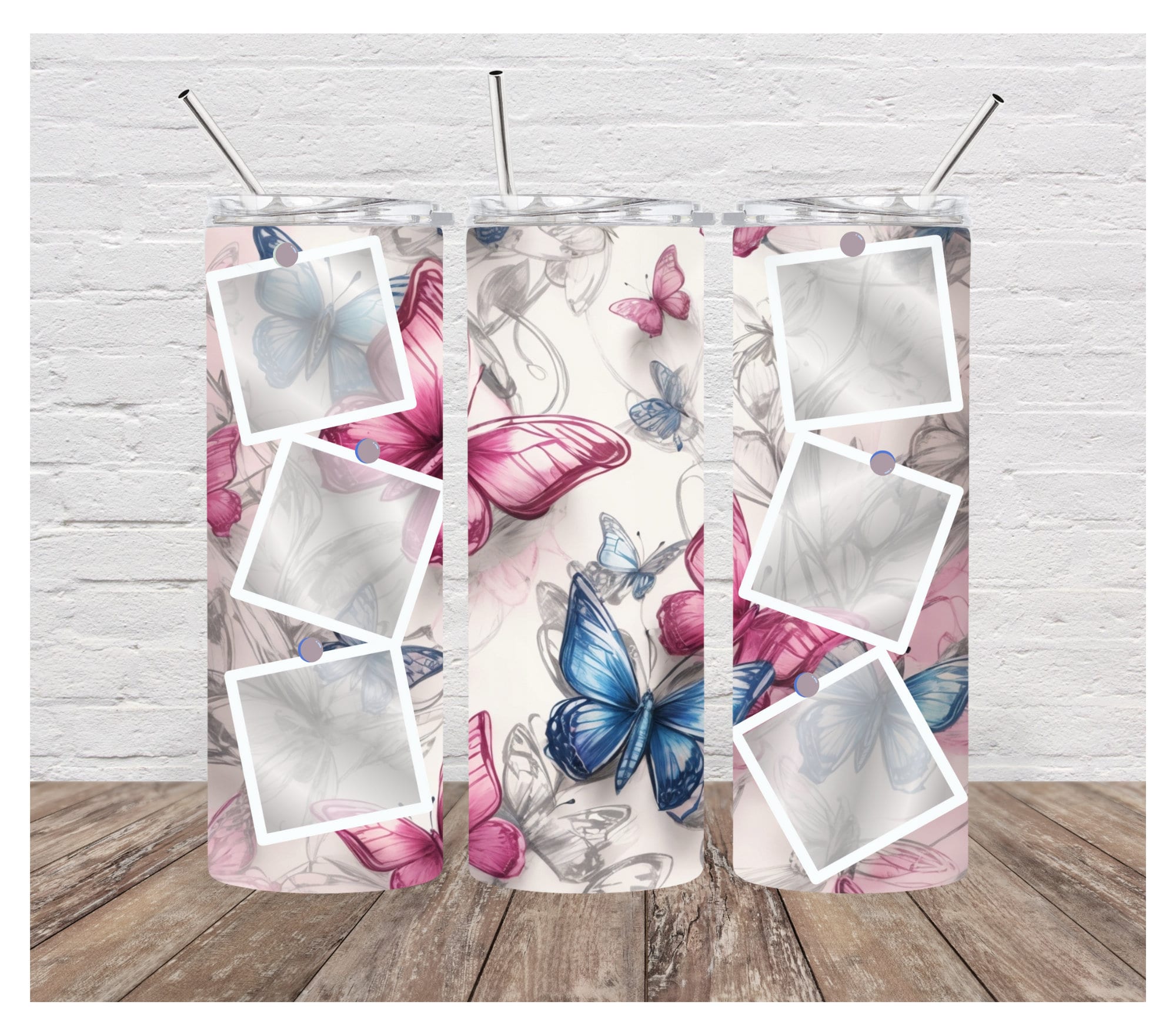 Photo Tumbler Wrap / Customizable Butterfly Wrap - Etsy
