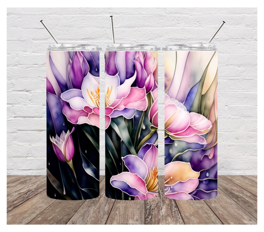 Floral Stained Glass Look Wrap / Beautiful and Timeless - Etsy