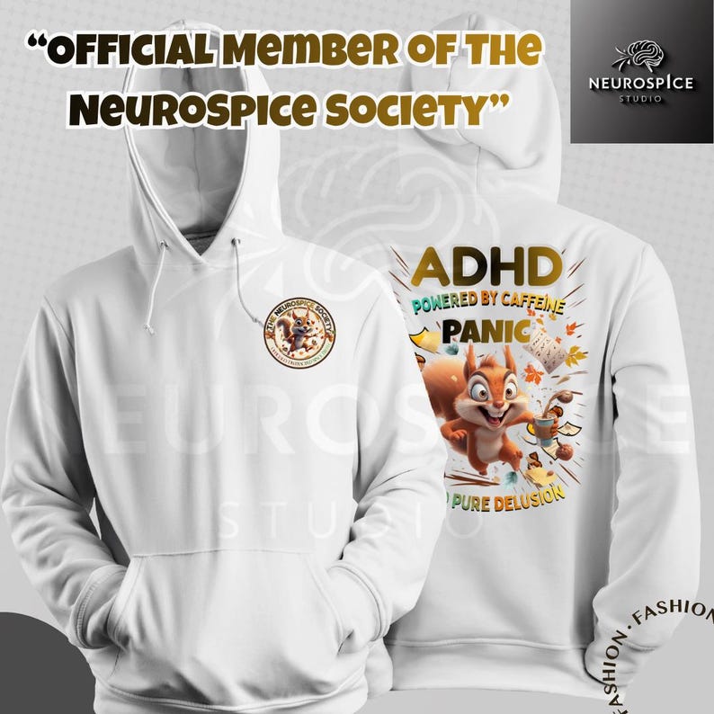 ADHD Squirrel Mascot PNG • Caffeine & Panic Design (digital Download ...