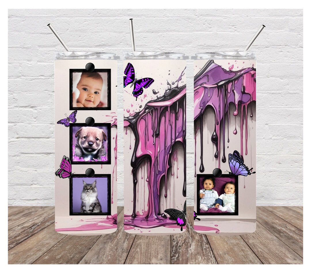 4 Frame Picture Tumbler Wrap/ 3D Drip Wrap - Etsy