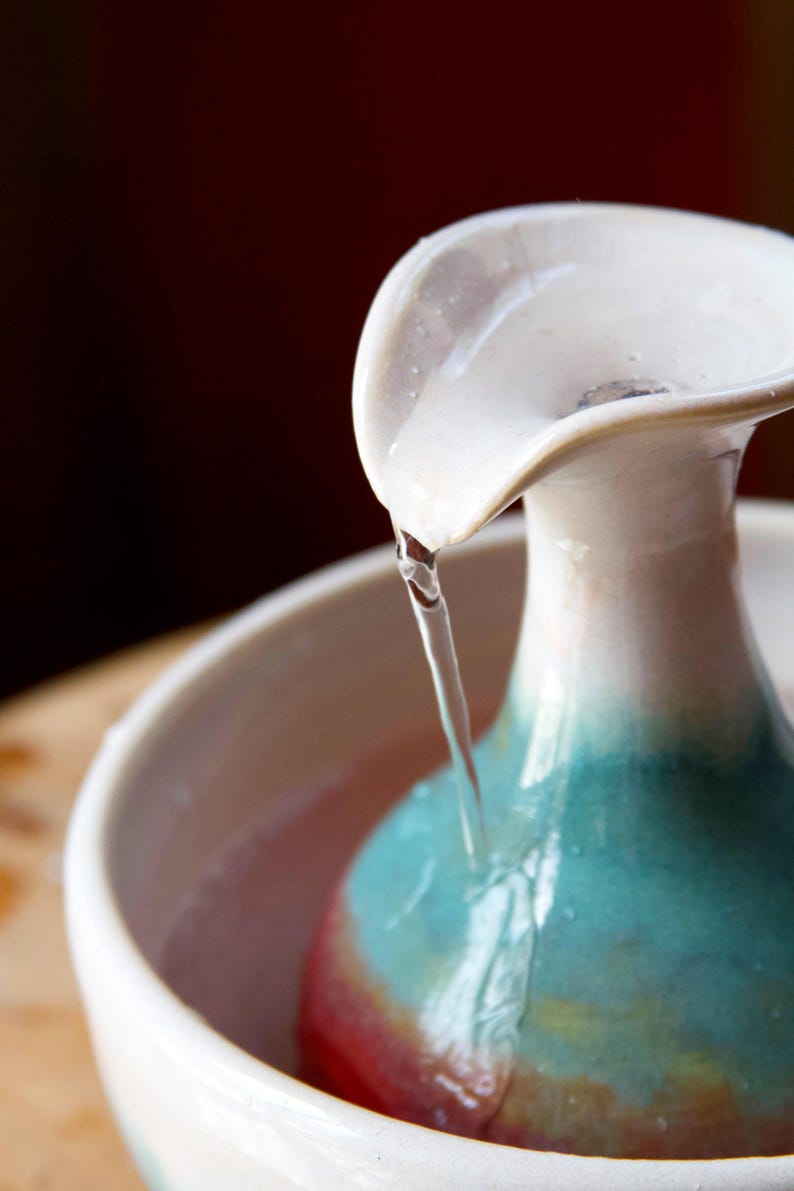 Ceramic Tabletop Fountain | Handmade Pottery Water Fountain | Zen ...
