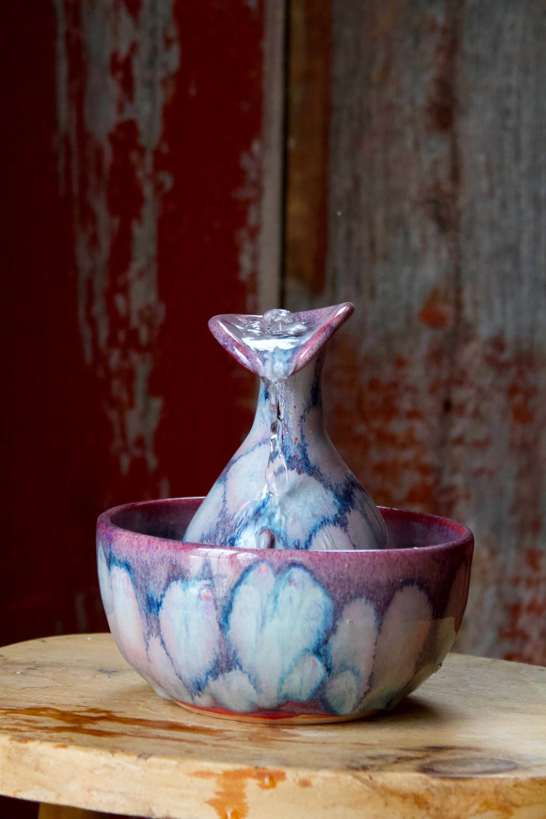 Ceramic Tabletop Fountain | Handmade Pottery Water Fountain | Zen Home ...