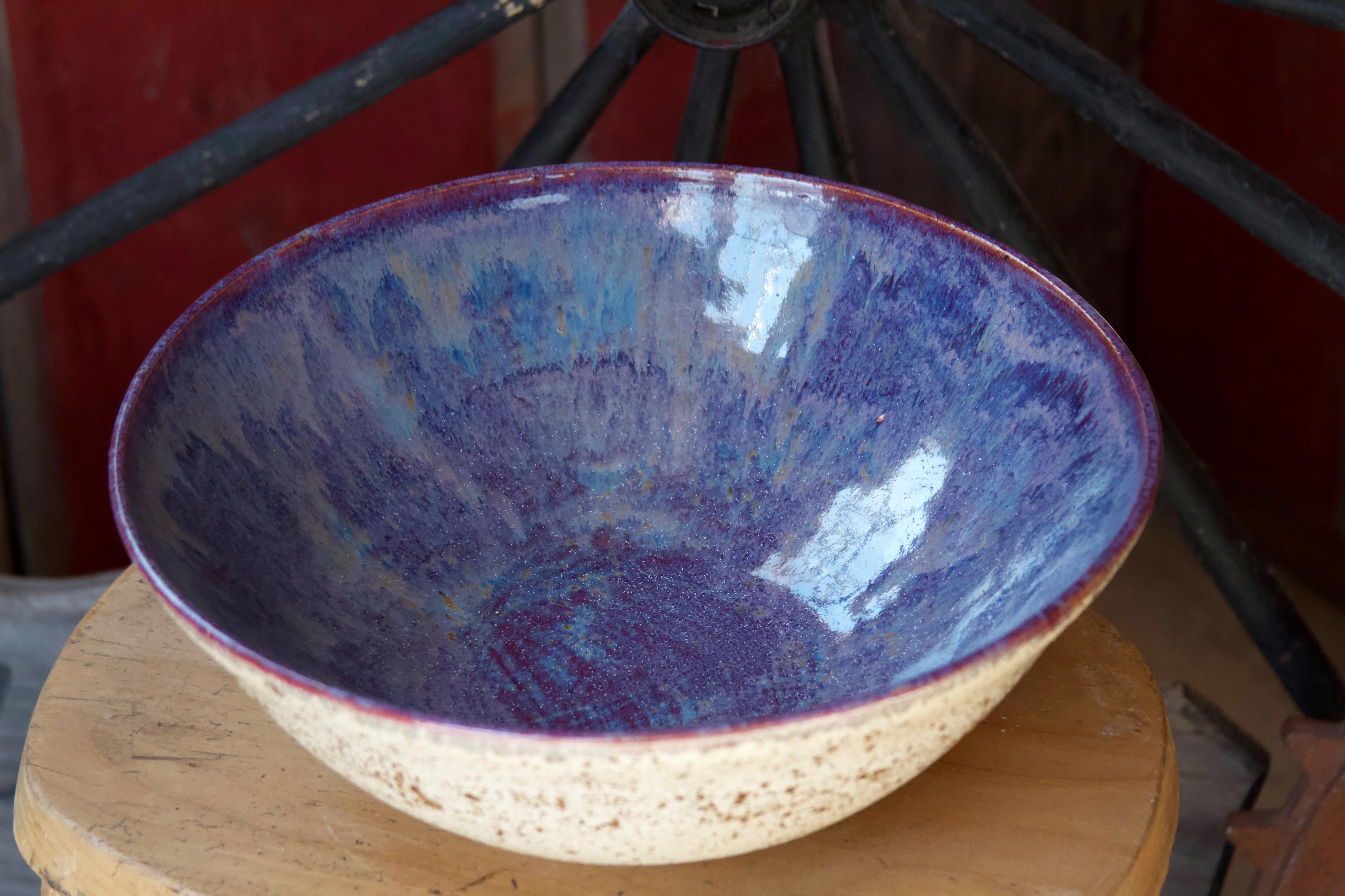 Stunning Large Handmade Serving Bowl – Unique Design – Stoneware Bowl ...