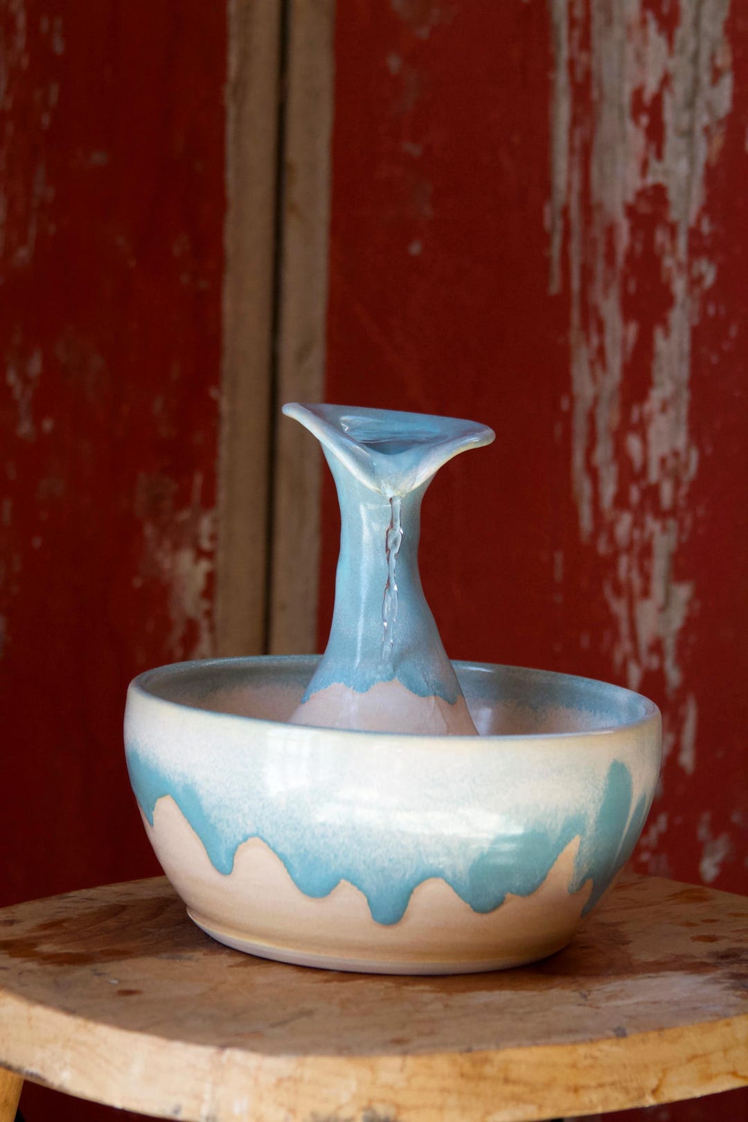 Ceramic Tabletop Fountain | Handmade Pottery Water Fountain | Zen Home ...