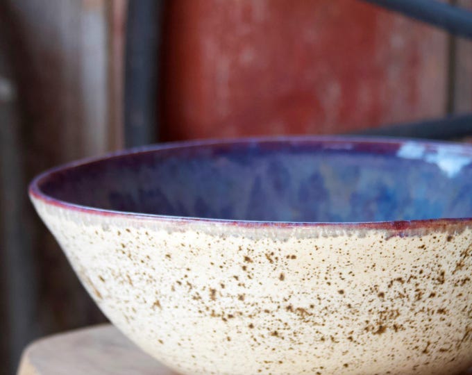 Stunning Large Handmade Serving Bowl – Unique Design – Stoneware Bowl ...