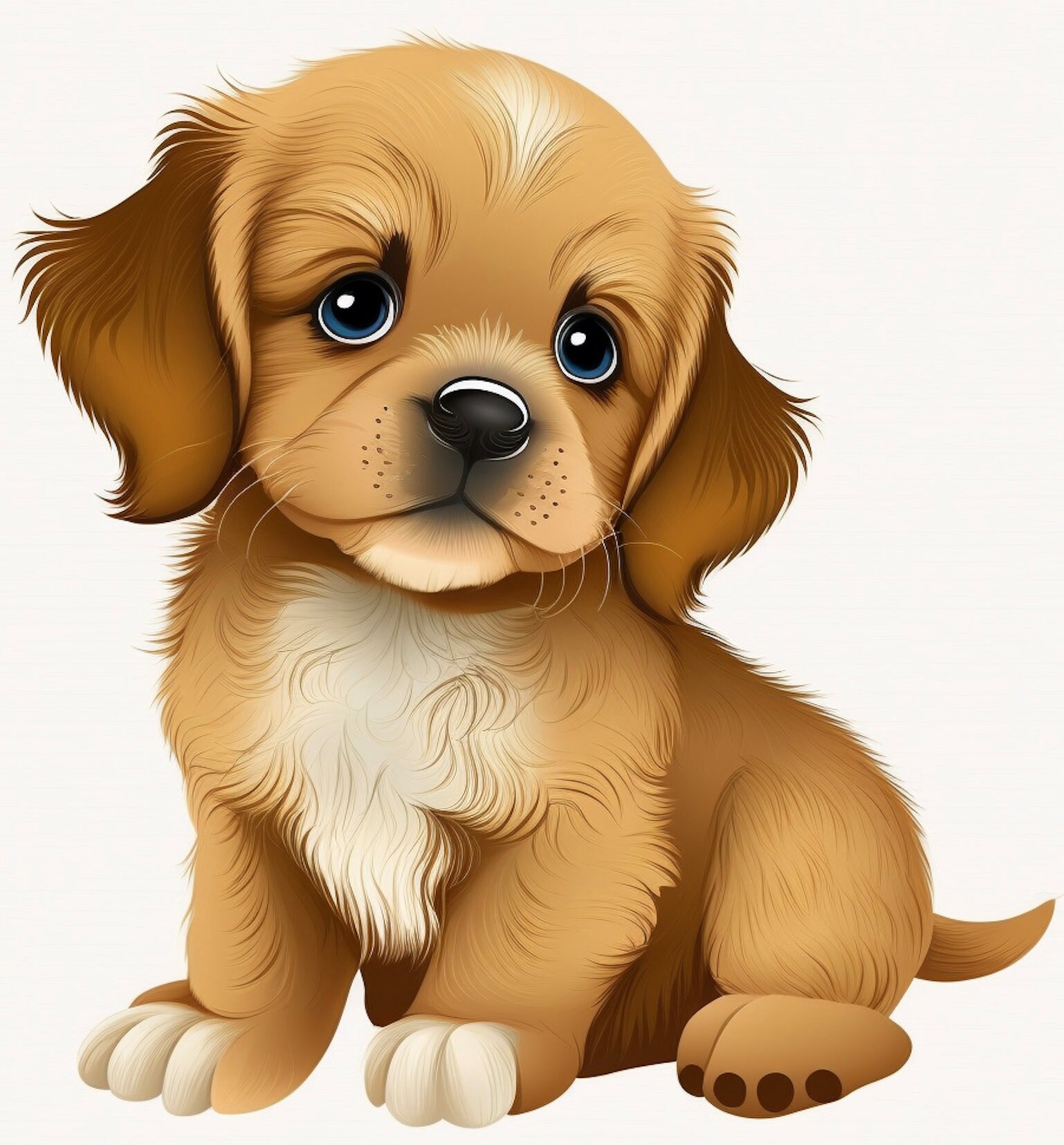 Cute Puppy Clip Art Downloadable - Etsy