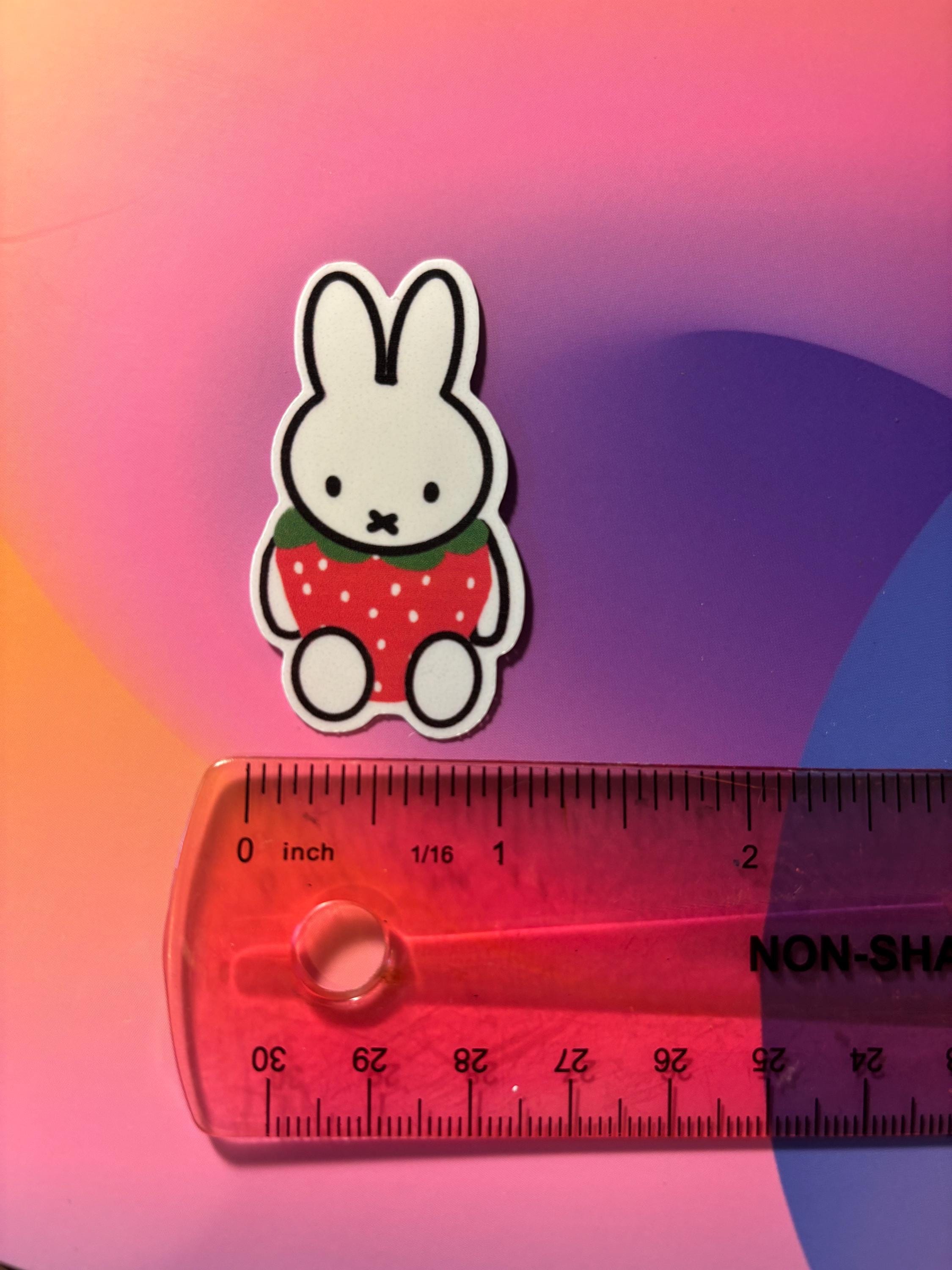 Strawberry Miffy-inspired Sticker! - Etsy