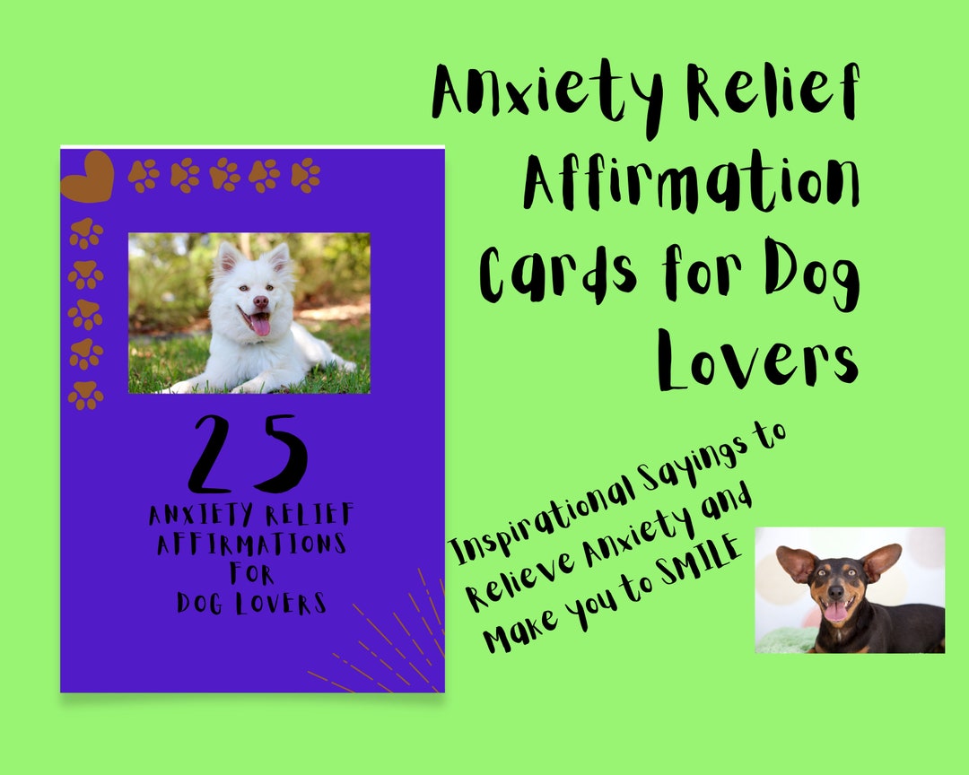 Anxiety Relief Affirmation Cards for Dog Lovers - Etsy