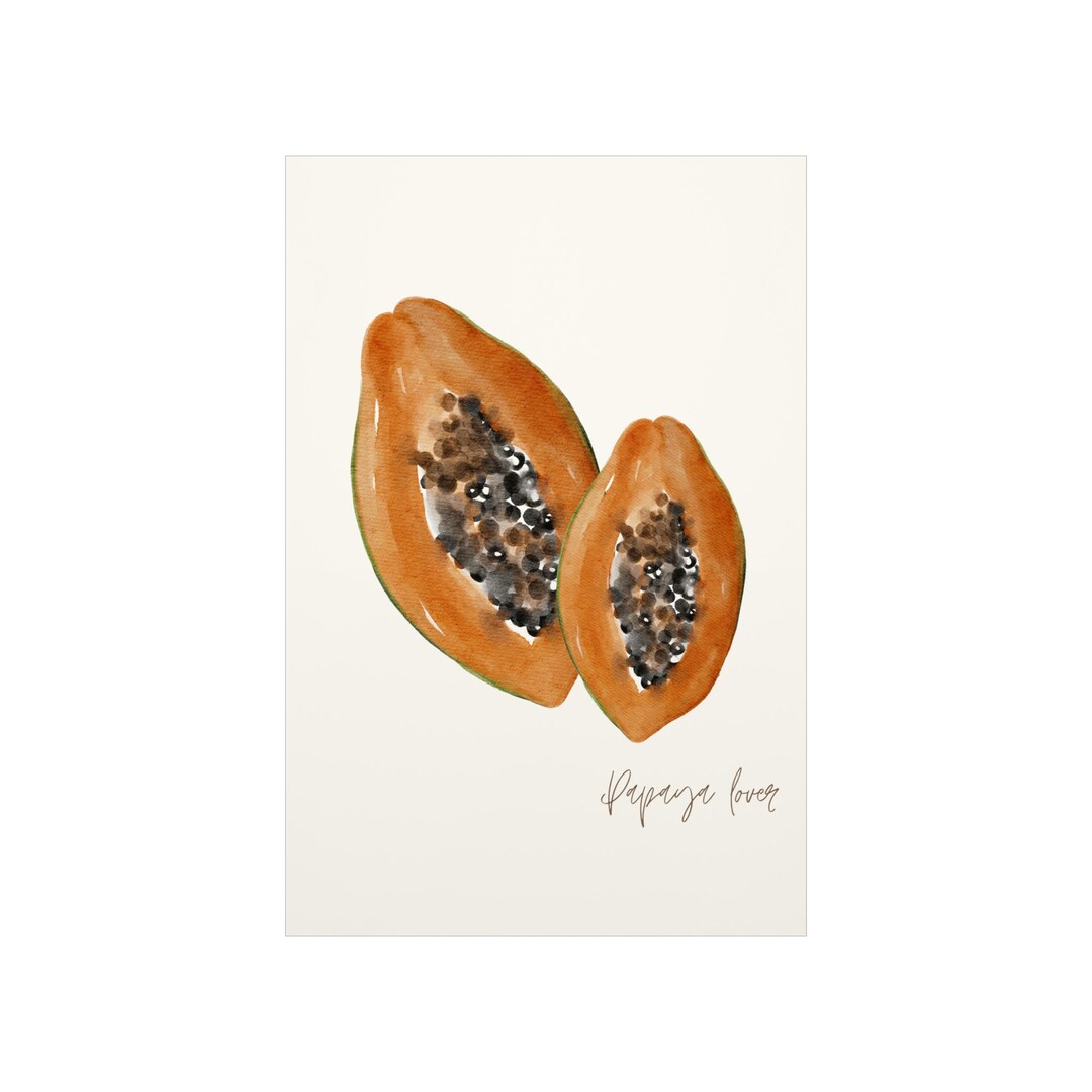 Premium Matte Vertical Posters Papaya Lover - Etsy