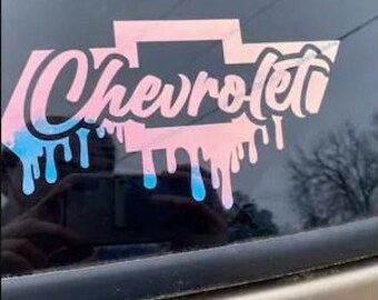 Dripping Chevy Decal Chevy Decal Money Drip Premium Vinyl Decals Funny ...