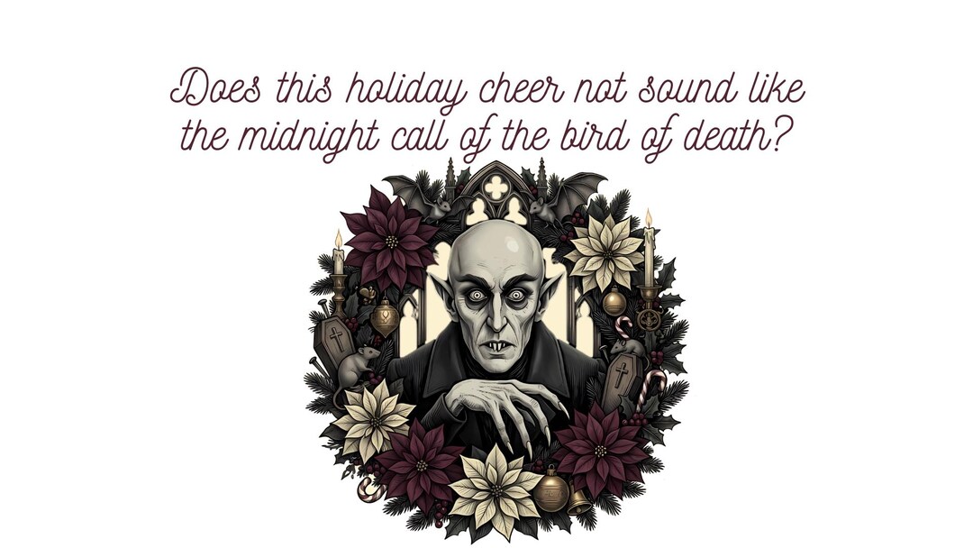 Count Orlok Nosferatu Horror Christmas Card Blank Inside Vintage ...