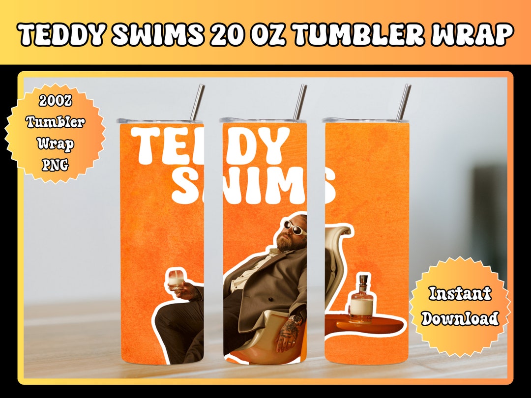 Teddy 20 Oz Tumbler Sublimation Design Swims Instant Download I've ...
