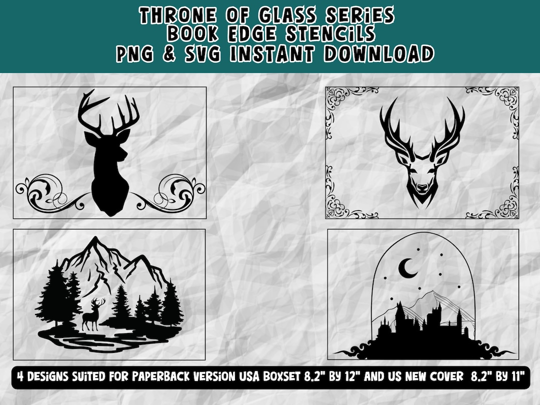 TOG Series Stencil Spines Sprayed Book Edges SVG and PNG File ...