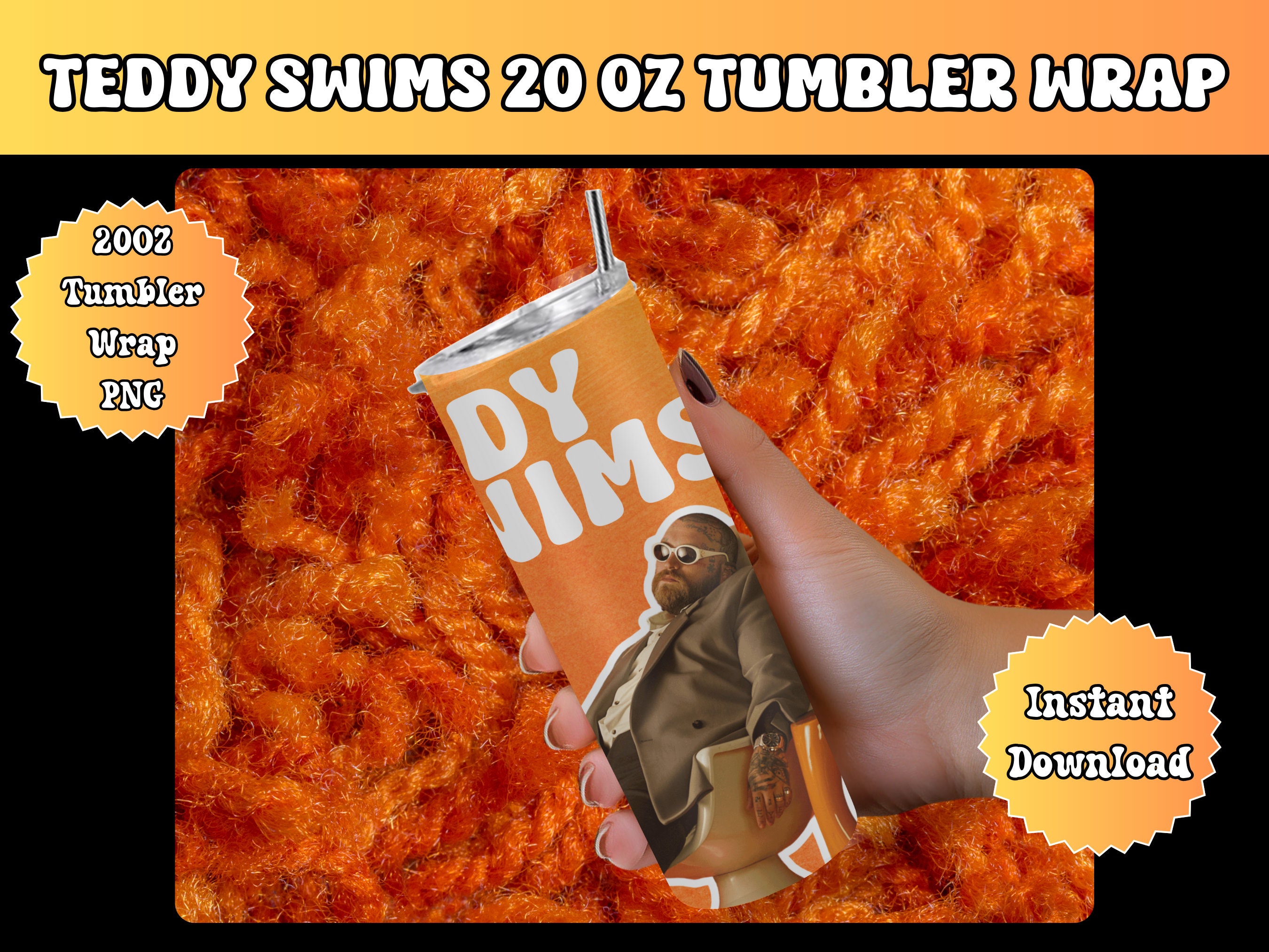 Teddy 20 Oz Tumbler Sublimation Design Swims Instant Download I've ...