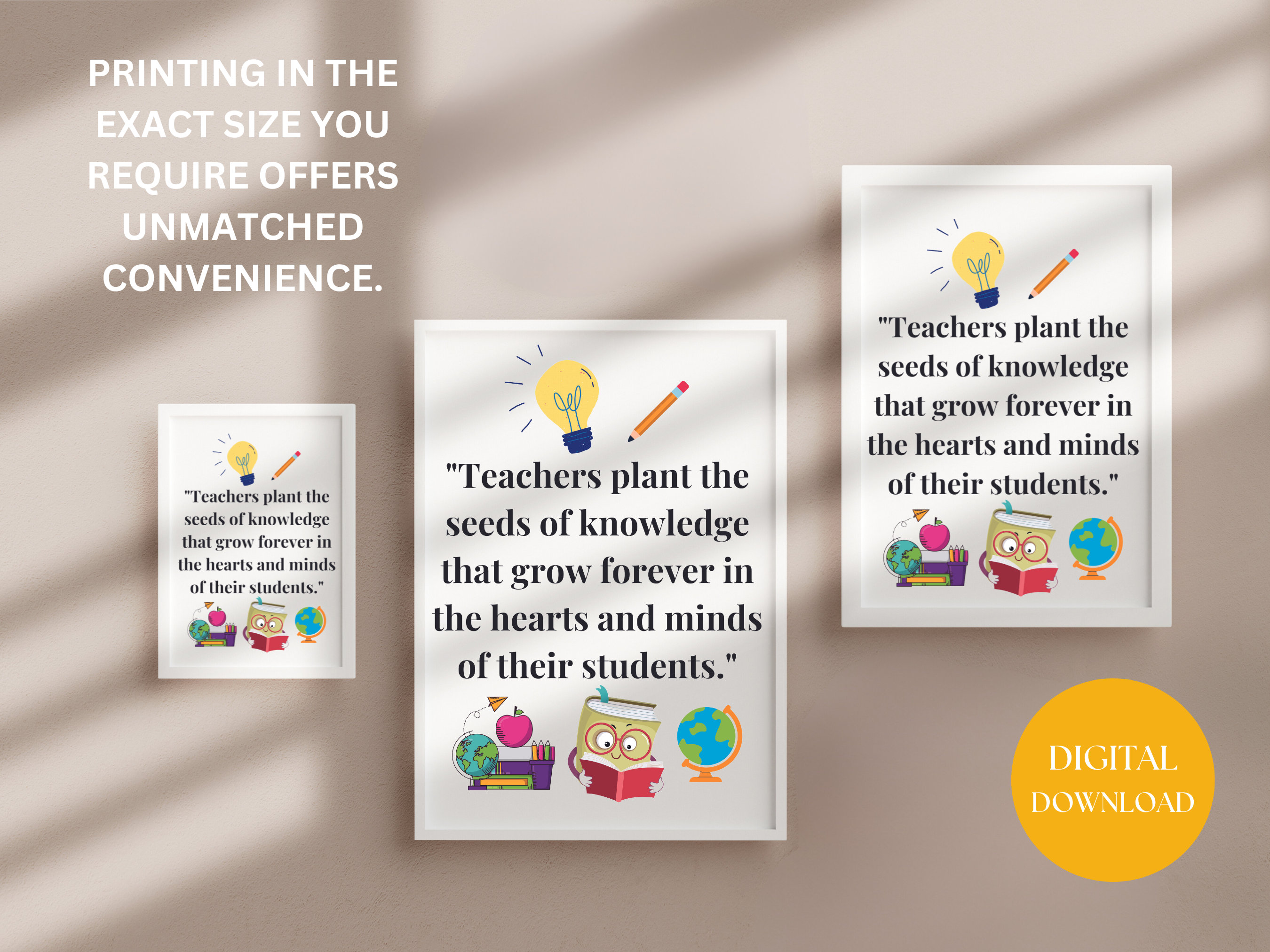 Inspirational Teacher Quote Art Print: Classroom Decor (digital ...