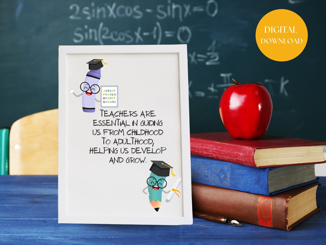 Inspirational Teacher Quote Art Print: Classroom Decor (digital ...